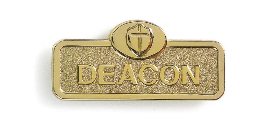 Deacon Badge with Cross - Brass Finish | Lifeway