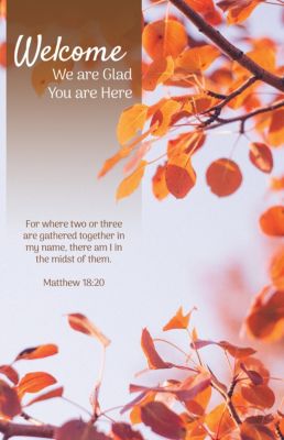 General Worship Bulletin: We Are Glad You Are Here - Fall (Package of ...