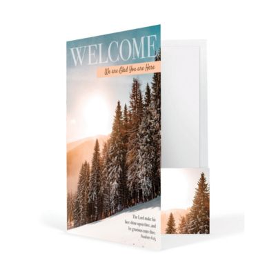 Welcome Folder: We Are Glad You Are Here - Winter (Package of 12) | Lifeway