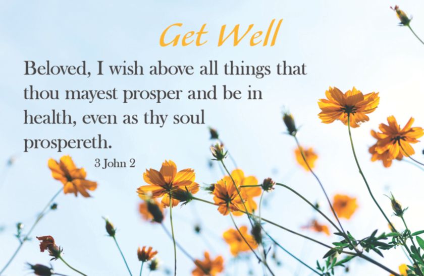 Get Well Postcard: Get Well Flowers (Package of 25) | Lifeway