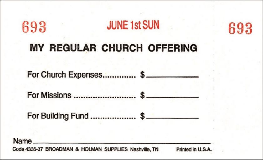 Offering Envelope: Weekly Three-Fund - Dated and Numbered (Package of ...