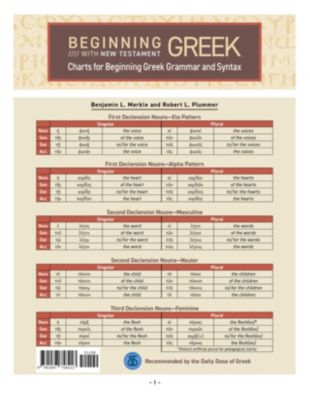 Charts for Beginning Greek Grammar and Syntax | Lifeway