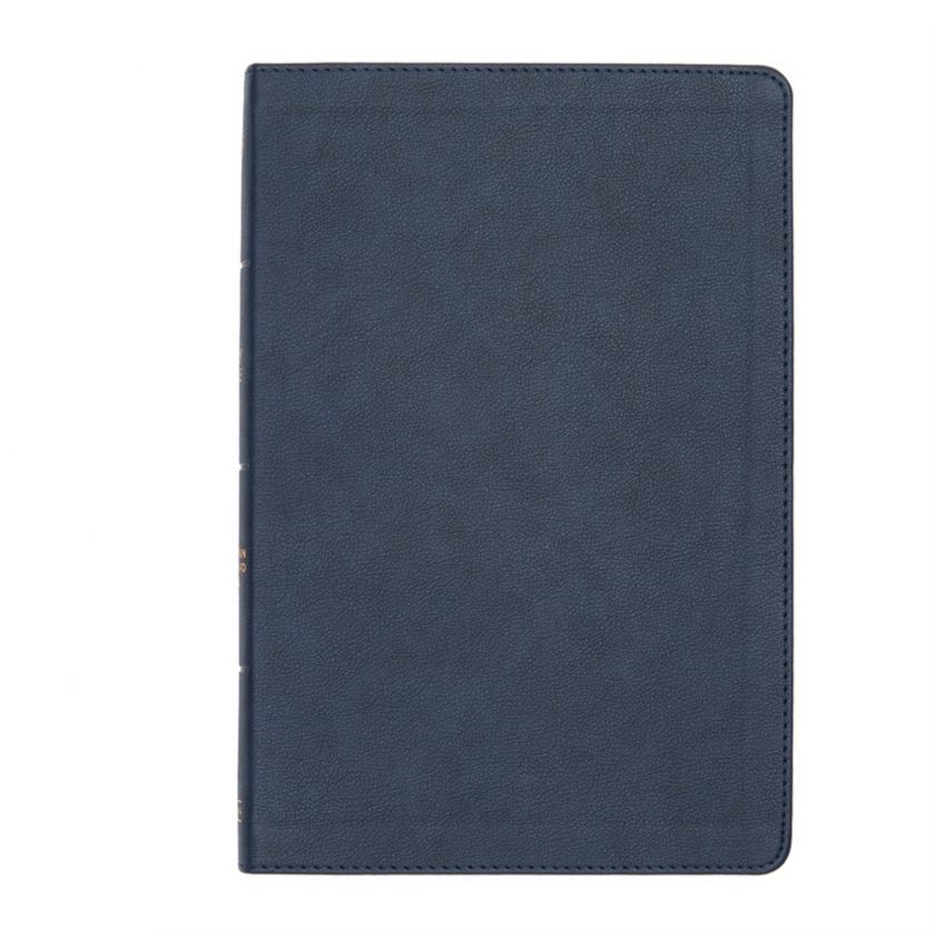CSB Large Print Thinline Bible, Navy LeatherTouch | Lifeway