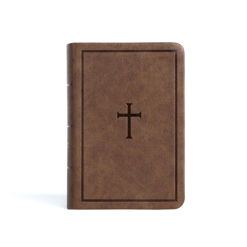 CSB Large Print Compact Reference Bible, Brown Leathertouch | Lifeway