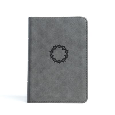 CSB Large Print Compact Reference Bible, Stone Leathertouch | Lifeway