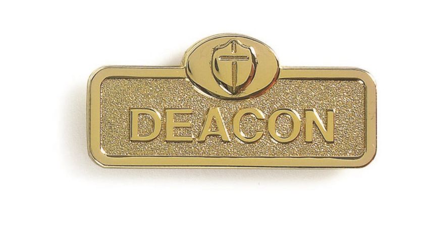 Deacon Badge with Cross - Brass Finish | Lifeway