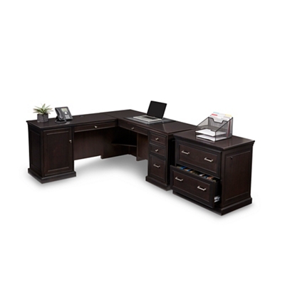 Statesman Left L-Shaped Desk and Lateral File by NBF Signature Series ...
