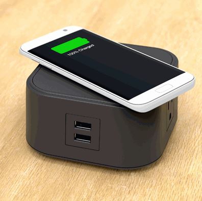 PowerUp Wireless Charging Station Power Cube with USB by Raffel Systems ...