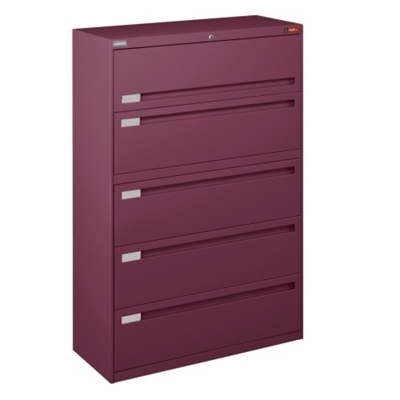 Spectrum Five Drawer Lateral File with Counterweight - 42"W by NBF ...