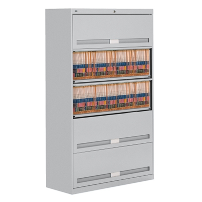 Fixed Shelf Lateral File with Five Shelves 64 H