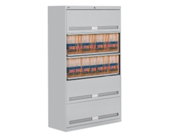 Fixed Shelf Lateral File with Five Shelves - 64"H