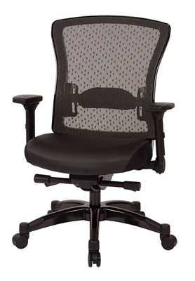 Space Exec Bonded Leather Mesh Back Chair by Office Star | NBF.com