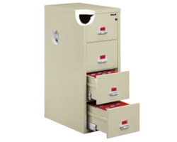 Four Drawer Fireproof Legal Size Vertical File - 25"D