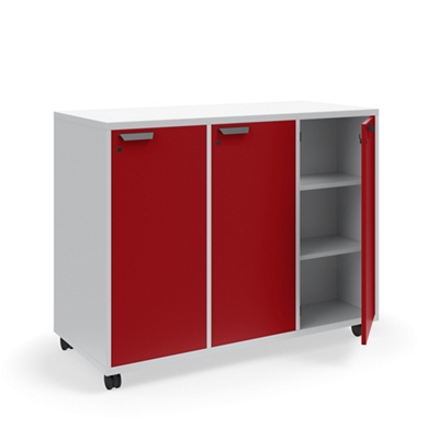 Ruckus Mobile Storage Dual-Sided Cubby w/ Left Lock Doors - 54"W x 36"H ...