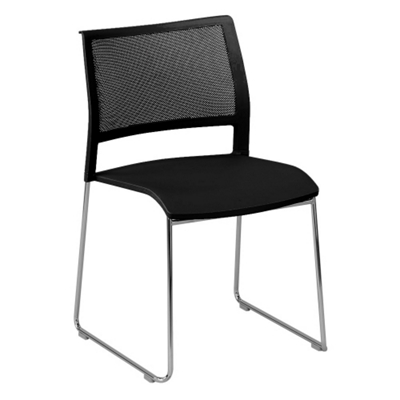 All-Purpose Mesh Back and Poly Seat Stack Chair by KI Furniture | NBF.com