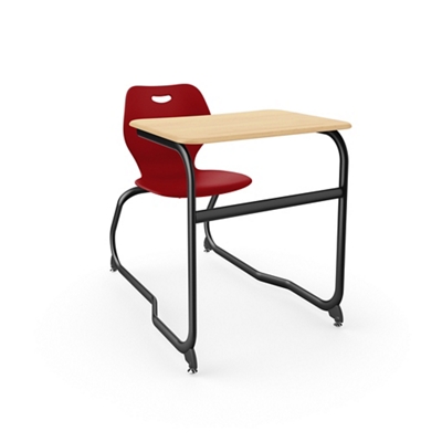 Intellect Wave Double Entry Student Tablet Desk by KI Furniture | NBF.com