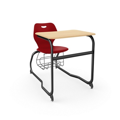 Intellect Wave Double Entry Student Desk with Storage by KI Furniture ...