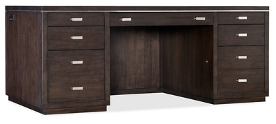 House Blend Double Pedestal Executive Desk - 72"W x 36"D by Hooker ...