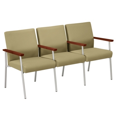 Uptown Three-Seater with Center Arms in Premium Upholstery by NBF ...