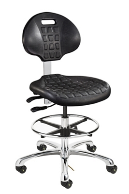 ESD Polyurethane Tilting Stool with Footring by Bevco Precision ...