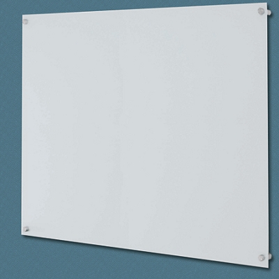 Clearvision Magnetic White Glass Markerboard 48"x48" by Aarco | NBF.com