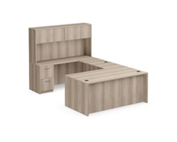 Buy At Work U-Desk 71W with Reversible Bridge and Hutch - NBF