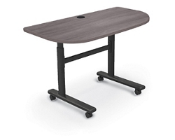 Half Moon Adjustable Height Mobile Flipper Table