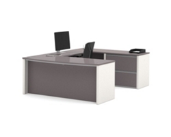 Connexion Executive U-Shaped Desk with File Storage and Wire Management