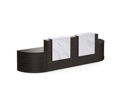 Holloway Double Reception Desk w/ 2 Curved Returns – 157"Wx32”D