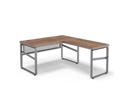 Rivet 59" L-Shaped Writing Desk – 59"Wx71"D