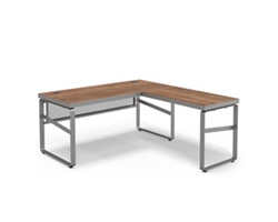 Rivet 65" L-Shaped Writing Desk – 65"Wx71D
