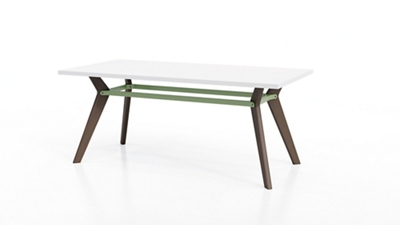 Rang Collaborative Wood Table - 36"Wx72"Dx30"H by KFI Studios | NBF.com