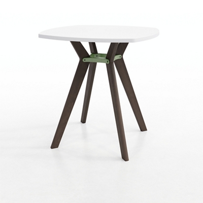 Rang Rounded Square Standing Height Wood Table - 42"Wx42"H by KFI ...