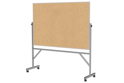 Mobile Reversible Natural Cork Board 6'x4' by Ghent | NBF.com