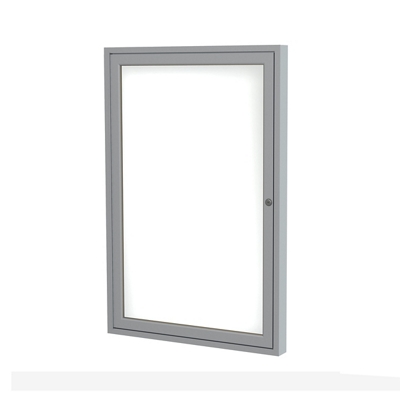 1-Door Enclosed Porcelain Magnetic Whiteboard 24"Wx36"H by Ghent | NBF.com