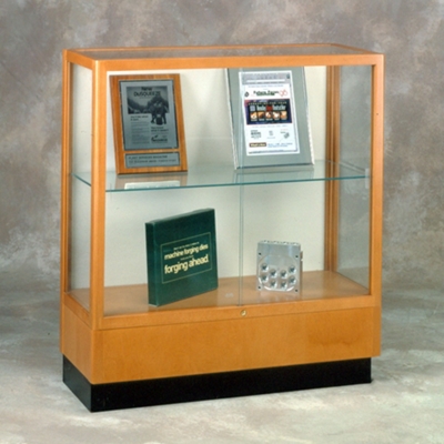 Counter Height Classic Display Case with Fabric Backing by Ghent | NBF.com