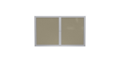 Ghent 2 Door Enclosed Vinyl Bulletin Board with Satin Frame, 5x3 by ...