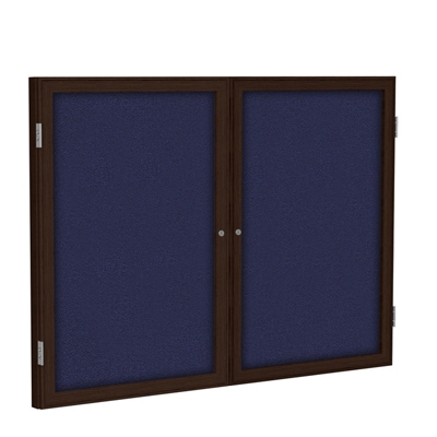 Walnut Frame Fabric Tackboard 48"wx36"h by Ghent | NBF.com