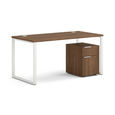 Voi O-Leg Writing Desk w/ Pedestal - 60"W x 30"D by HON | NBF.com