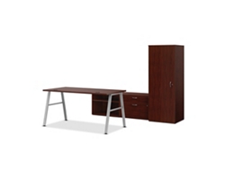 Mod Table Desk w/ A-Legs and Storage Set