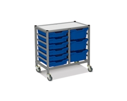 Low Double Storage Cart w/ Trays