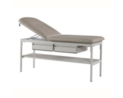Exam Table with Two Drawers and One Shelf - 76"W