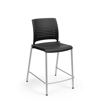 Strive Cafe Height Stool - Poly Seat & Back by KI Furniture | NBF.com