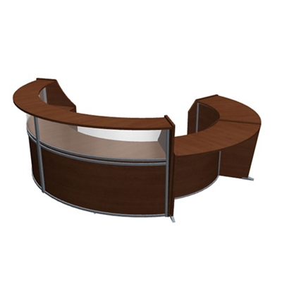 Magellan Four Unit ADA Reception Station with Plexiglass Panel by Linea ...