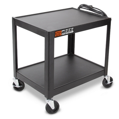 26" Two-shelf Steel AV Cart by Luxor | NBF.com