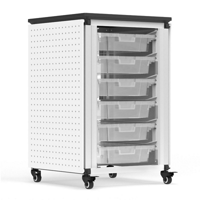 MBS 6-Bin Modular Classroom Storage Cabinet – 18" W x 29" H by Luxor ...