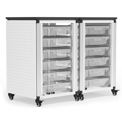 MBS 12-Bin Modular Classroom Storage Cabinet – 36" W x 29" H by Luxor ...