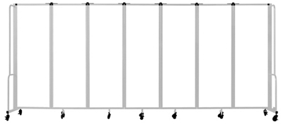Robo Dividers Mobile Room Divider - Seven Section Whiteboard - 6' H by ...