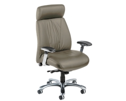 Leather Executive Chair with Chrome Frame