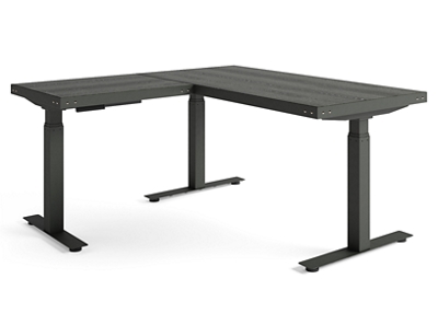 Rivet Adjustable Height Reversible L-Shaped Desk - 60"W by NBF ...